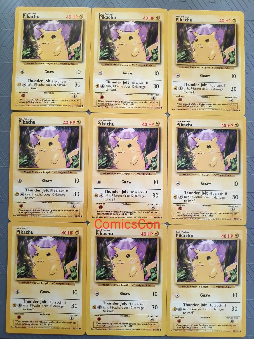 Pikachu 1999 Base set pokemon, Hobbies & Toys, Toys & Games on Carousell