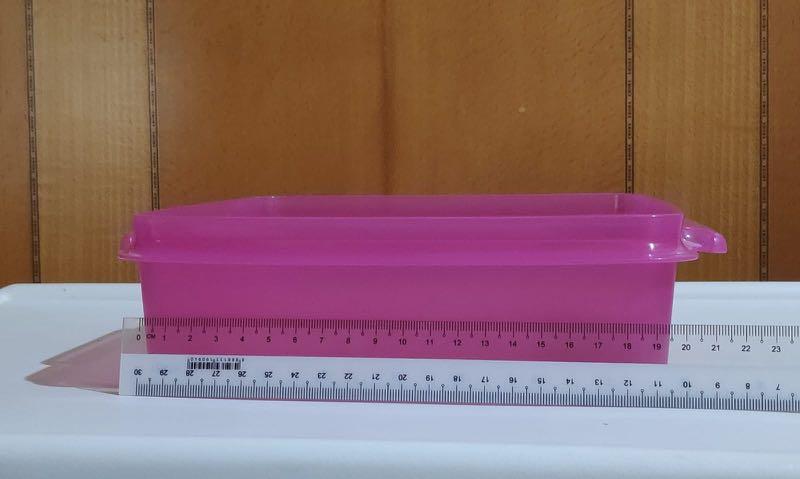 Pink square Tupperware container, Furniture & Home Living, Kitchenware ...