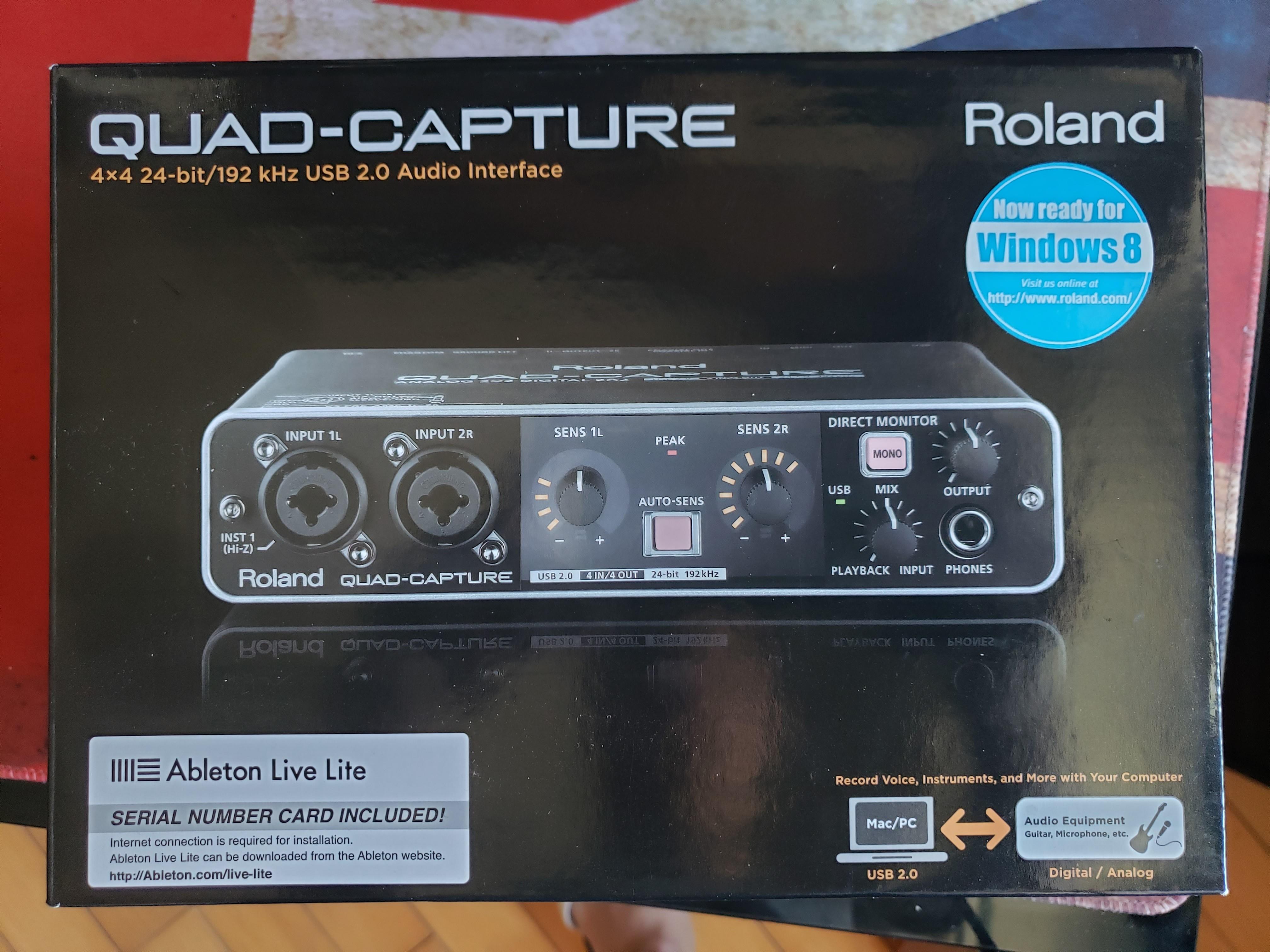 Roland QUAD-CAPTURE USB Audio Interface, 興趣及遊戲, 音樂、樂器 & 配件, 樂器配件 ...