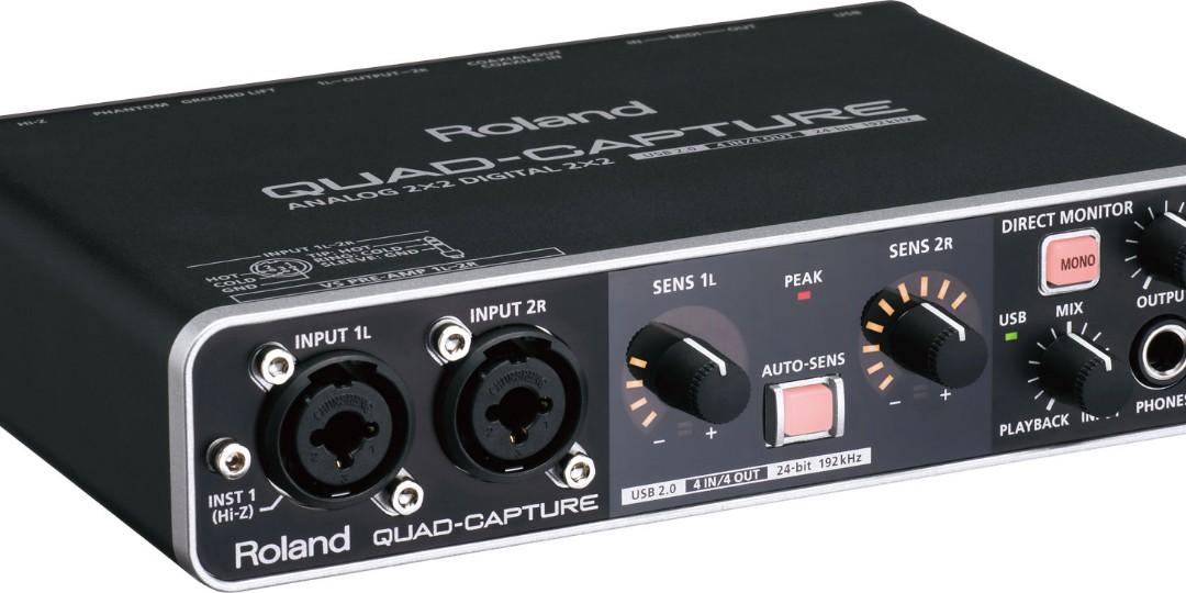 Roland QUAD-CAPTURE USB Audio Interface, 興趣及遊戲, 音樂、樂器 & 配件, 樂器配件 ...