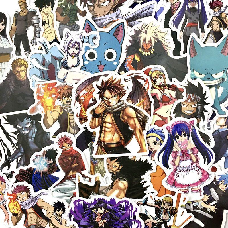 (Stickers) 50pc Fairy Tail Japanese Mange Anime Series Natsu Lucy Grey ...
