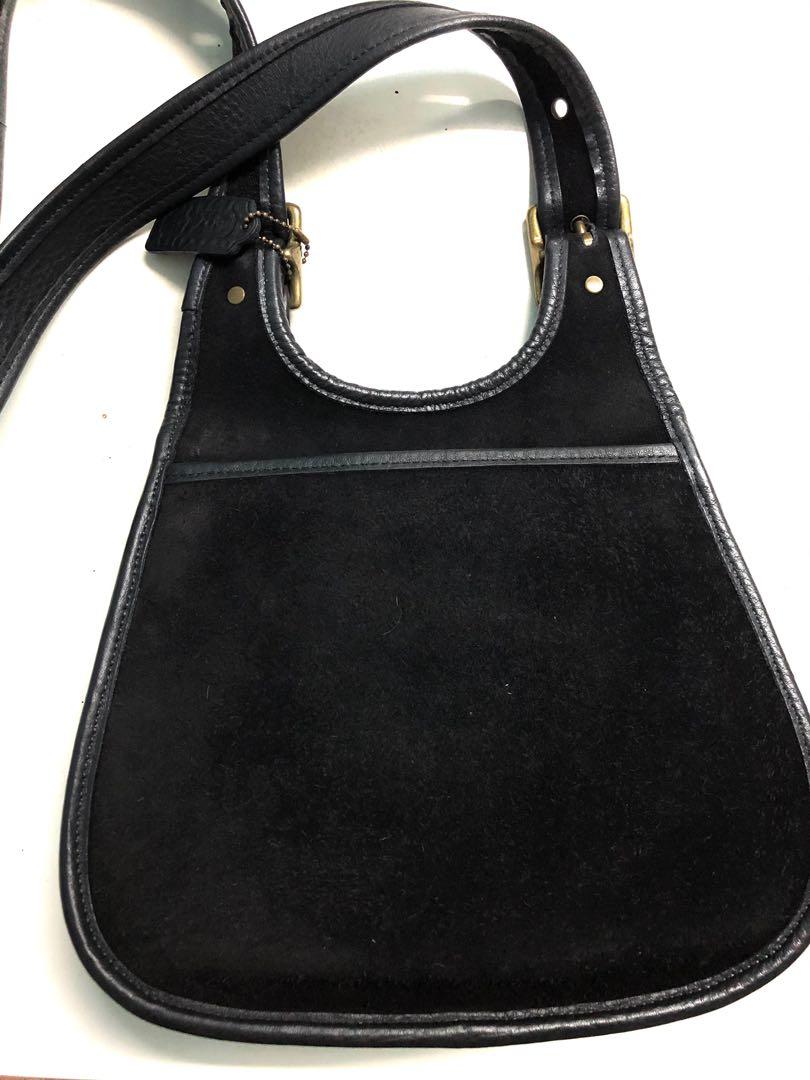Vintage Coach Rare Suede Leather Berkeley Saddle Bag, Luxury, Bags ...