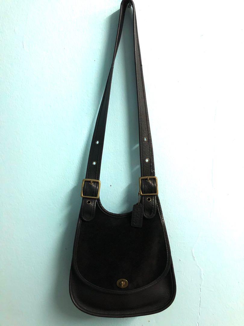 Vintage Coach Rare Suede Leather Berkeley Saddle Bag, Luxury, Bags ...