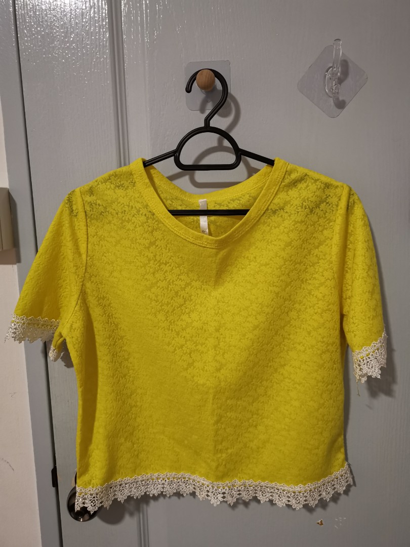 Yellow Top, Women's Fashion, Tops, Other Tops on Carousell