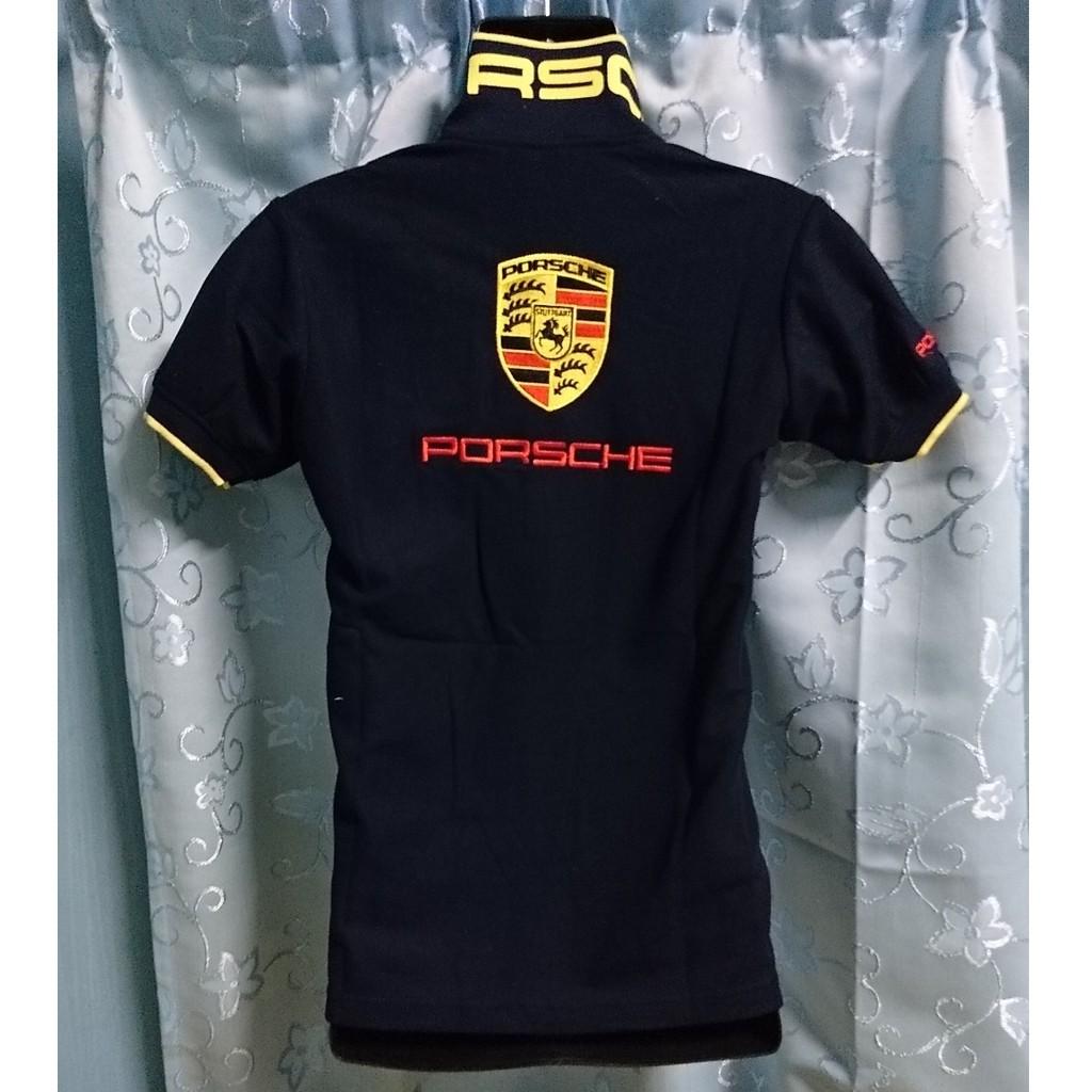 8cm Porsche Logo letters Embroidery Clothes Collar T shirt DIY TShirt ...
