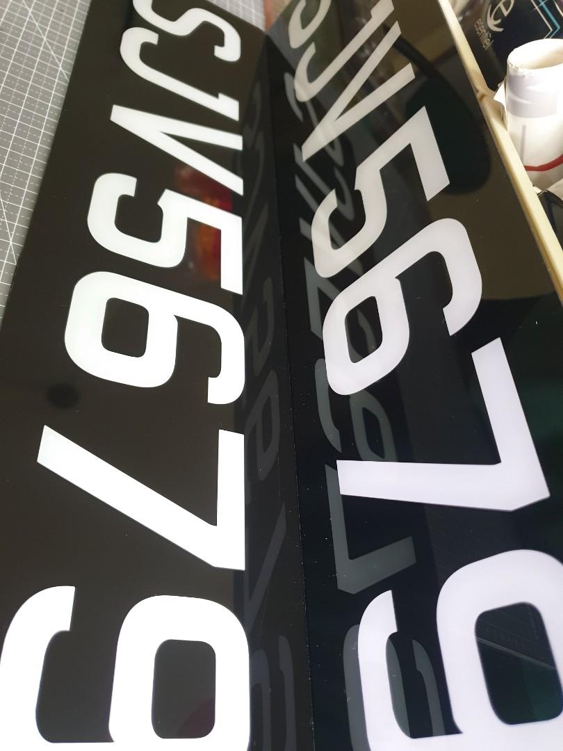 Acrylic Number Plates, Car Accessories, Car Plates on Carousell