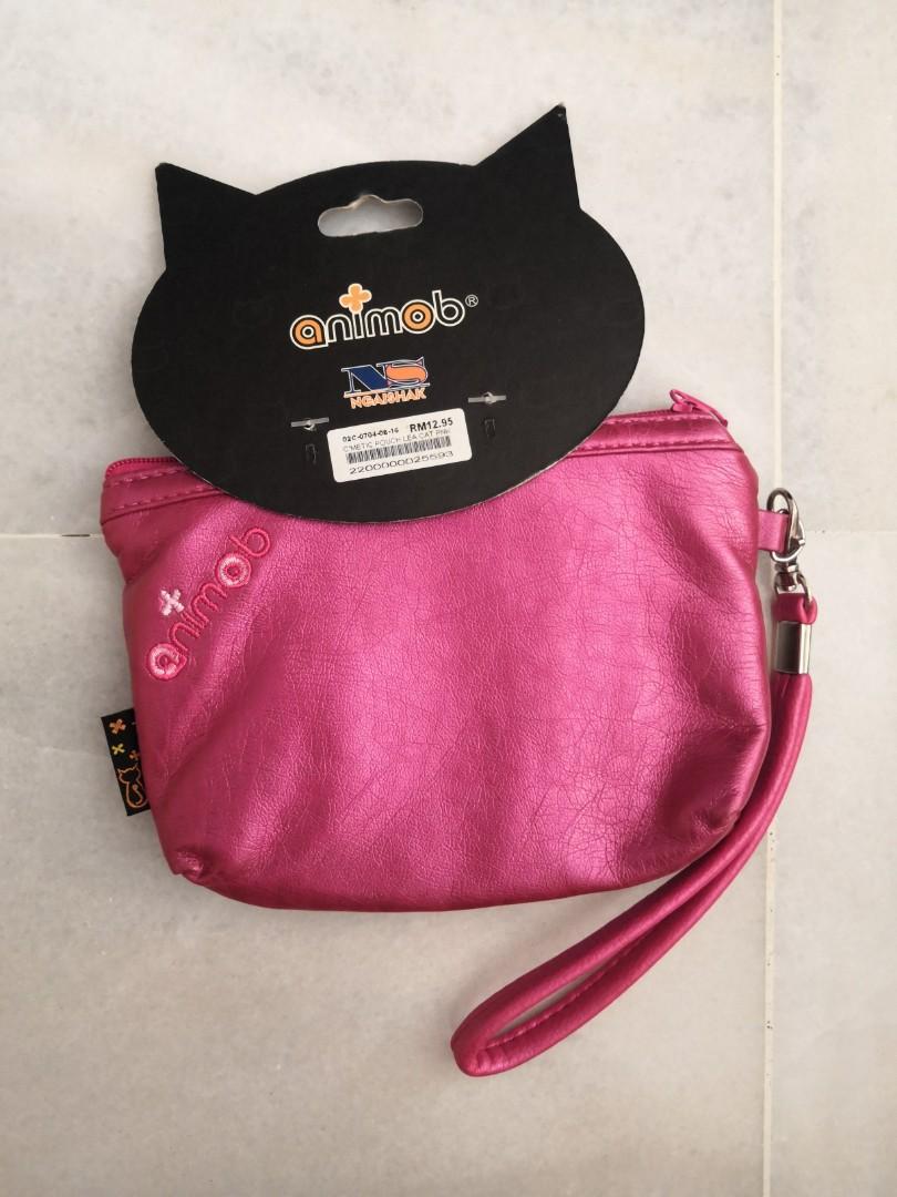 Animob Cosmetic Pouch Lea Cat Pink, Women's Fashion, Bags & Wallets ...