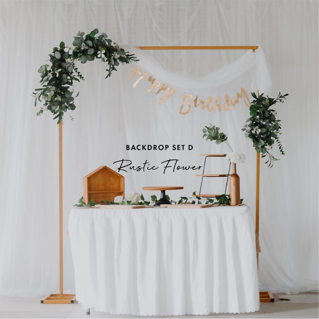 Backdrop Rustic Theme Rental Solemnisation Wedding Birthday, Lifestyle ...