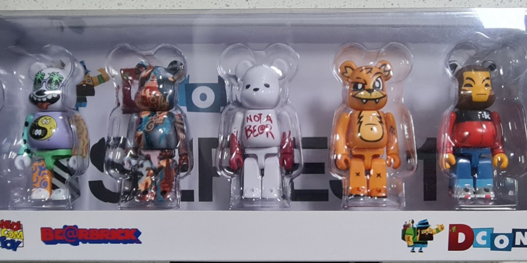 Medicomtoy Bearbrick Designercon Artist 100% (Set of 5), Hobbies & Toys ...