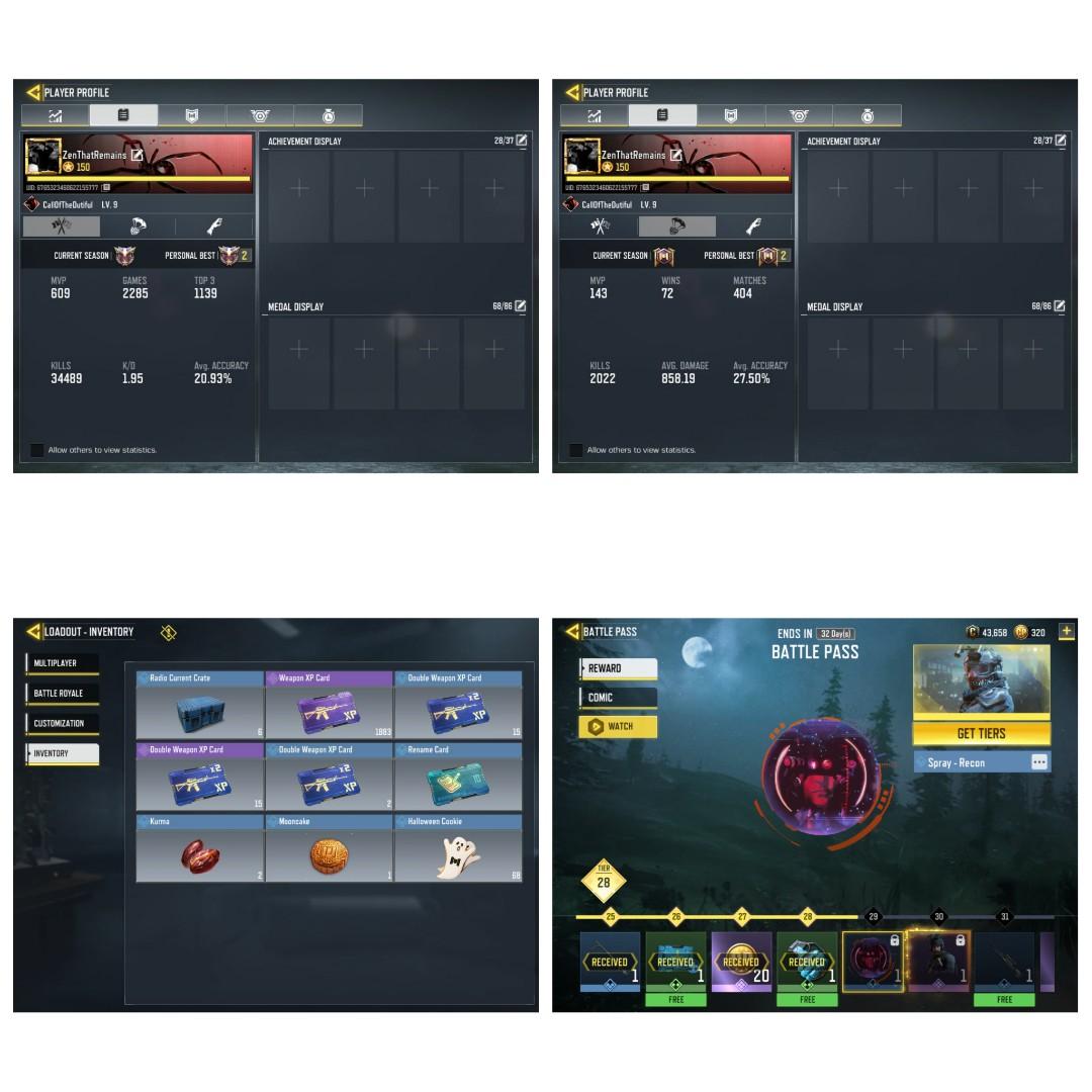 Call of Duty Mobile|CODM MP & BR Legendary account, Video Gaming ...