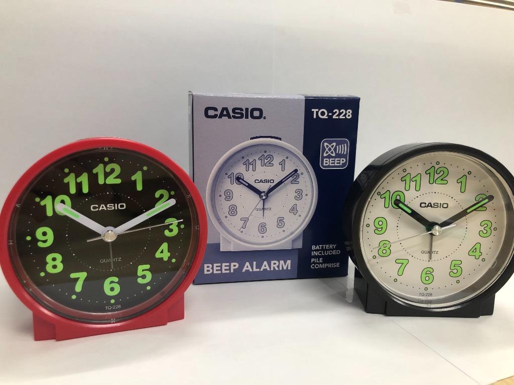 CASIO ALARM CLOCK TQ-228-4/TQ-228-1, Furniture & Home Living, Home ...
