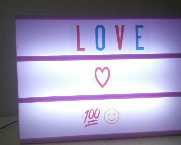 Cinematic Light Up Letter Box Sign LED Lightbox, Furniture & Home ...