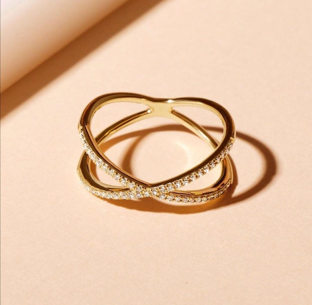 Diamond Statement Ring, Women's Fashion, Jewelry & Organizers, Rings on ...