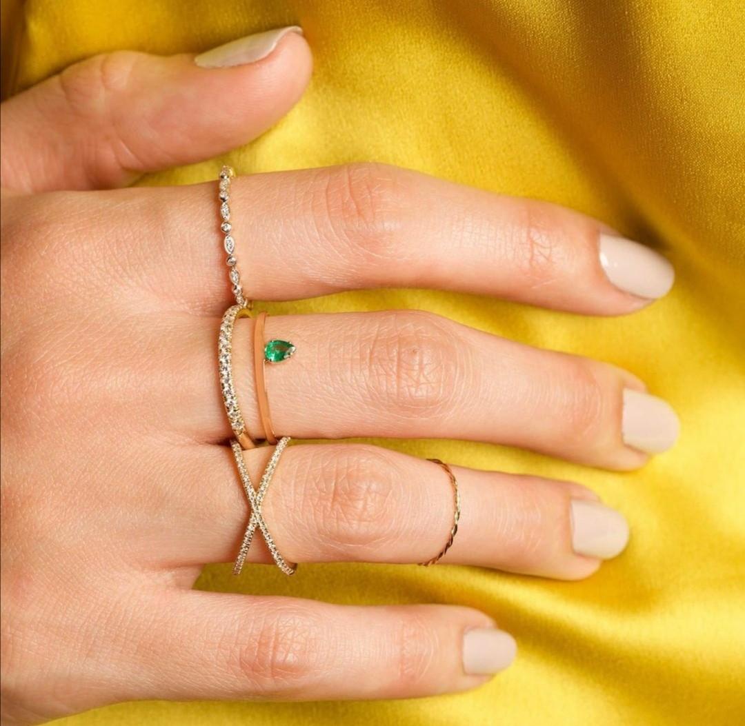 Diamond Statement Ring, Women's Fashion, Jewelry & Organizers, Rings on ...