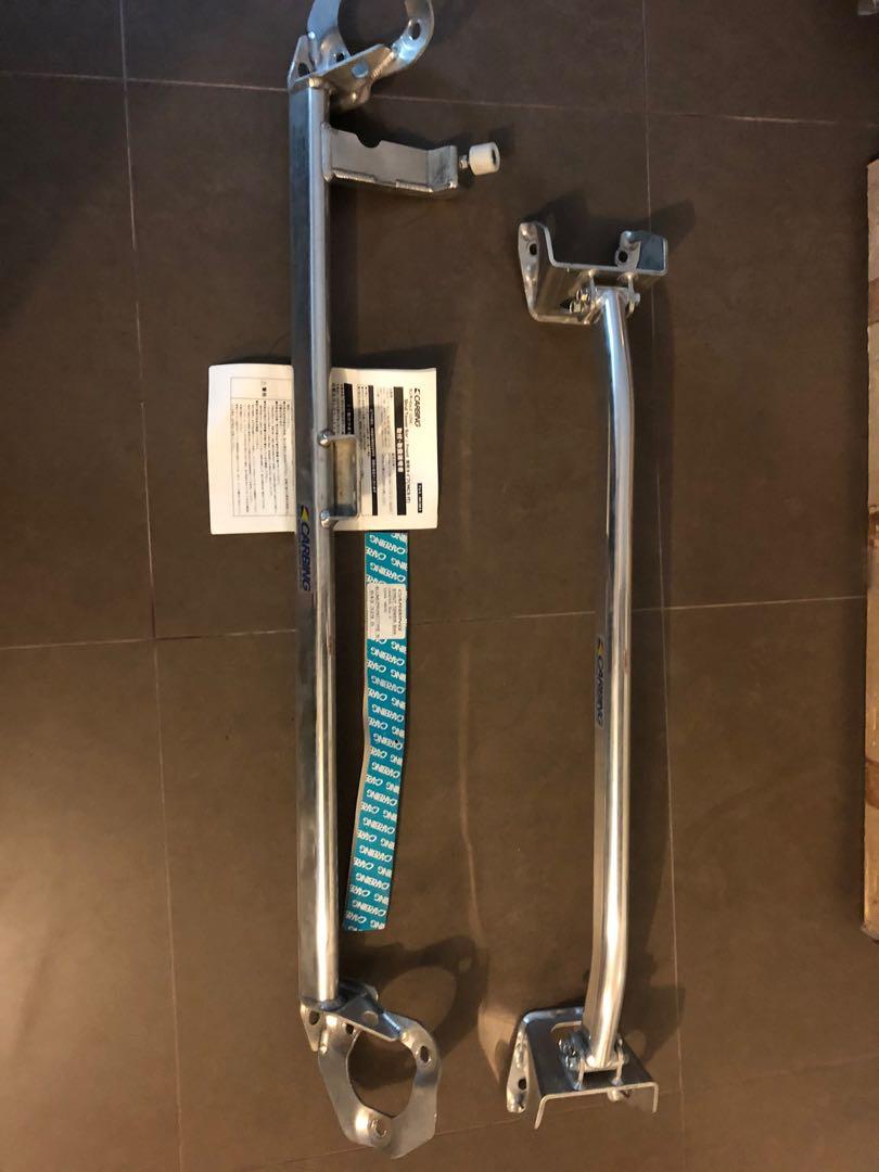EVO X (CZ4A) Carbing alu front strut bar (with brake stopper) and Rear ...