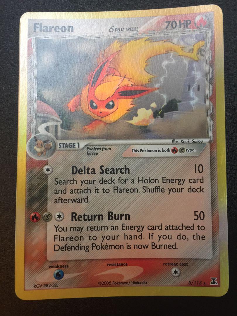 Flareon Pokemon TCG, Hobbies & Toys, Toys & Games on Carousell