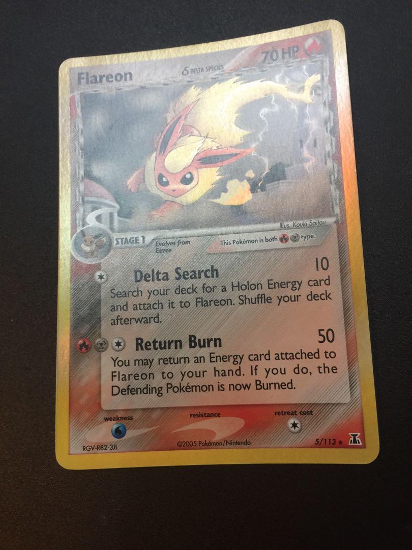 Flareon Pokemon TCG, Hobbies & Toys, Toys & Games on Carousell