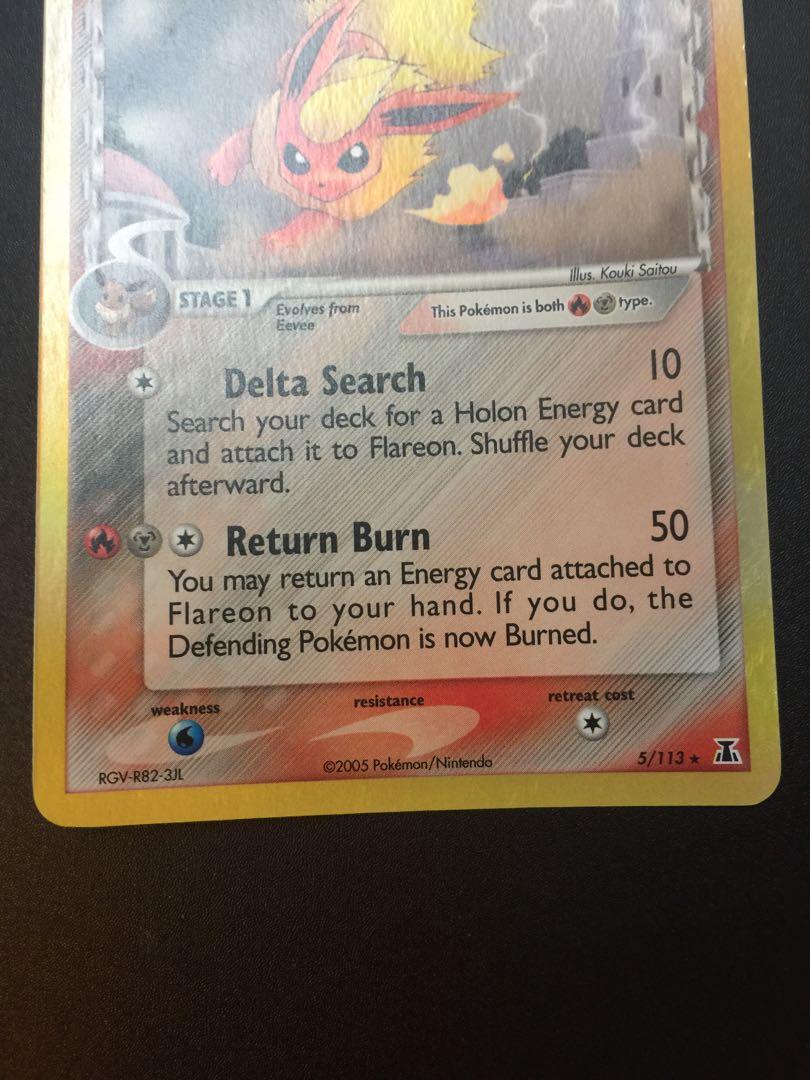 Flareon Pokemon TCG, Hobbies & Toys, Toys & Games on Carousell