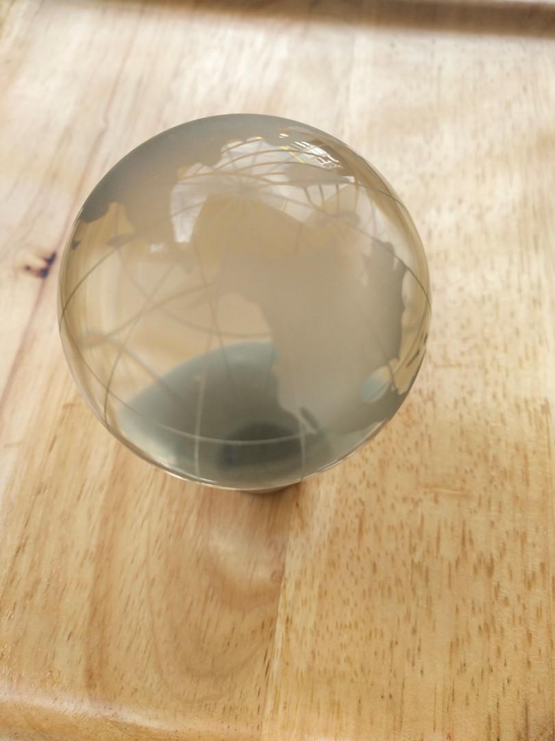 Glass ball with world map...earth. 58.5mm diameter, Hobbies & Toys ...