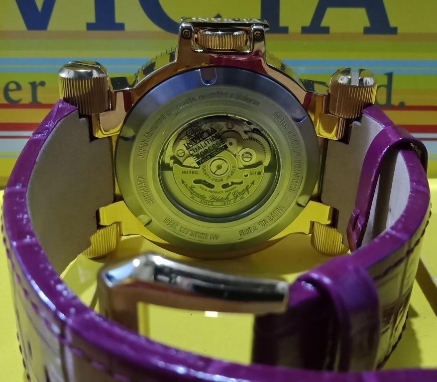 Invicta 24038 Coalition Forces Automatic Open Heart Watch 51mm Burgundy ...