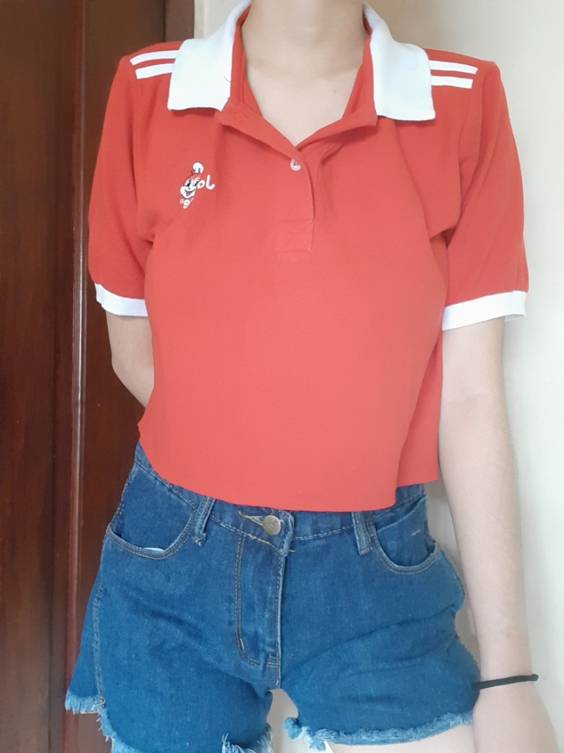 Jollibee vintage cropped polo, Women's Fashion, Tops, Others Tops on ...