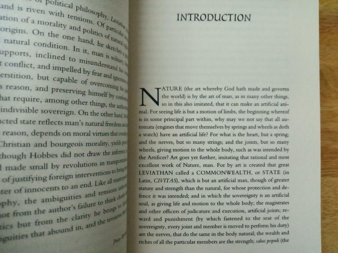 Leviathan by Thomas Hobbes, Hobbies & Toys, Books & Magazines, Children ...