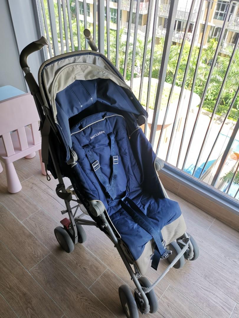 Maclaren Stroller Navy Blue Special Edition, Babies & Kids, Going Out ...