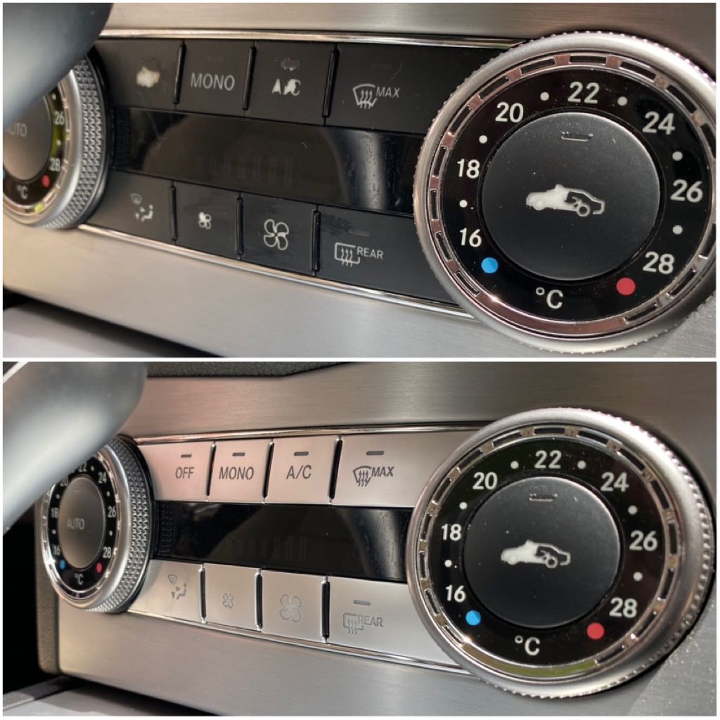 Mercedes Benz c class aircon button cover c180 c200 c250 w204 glk class ...