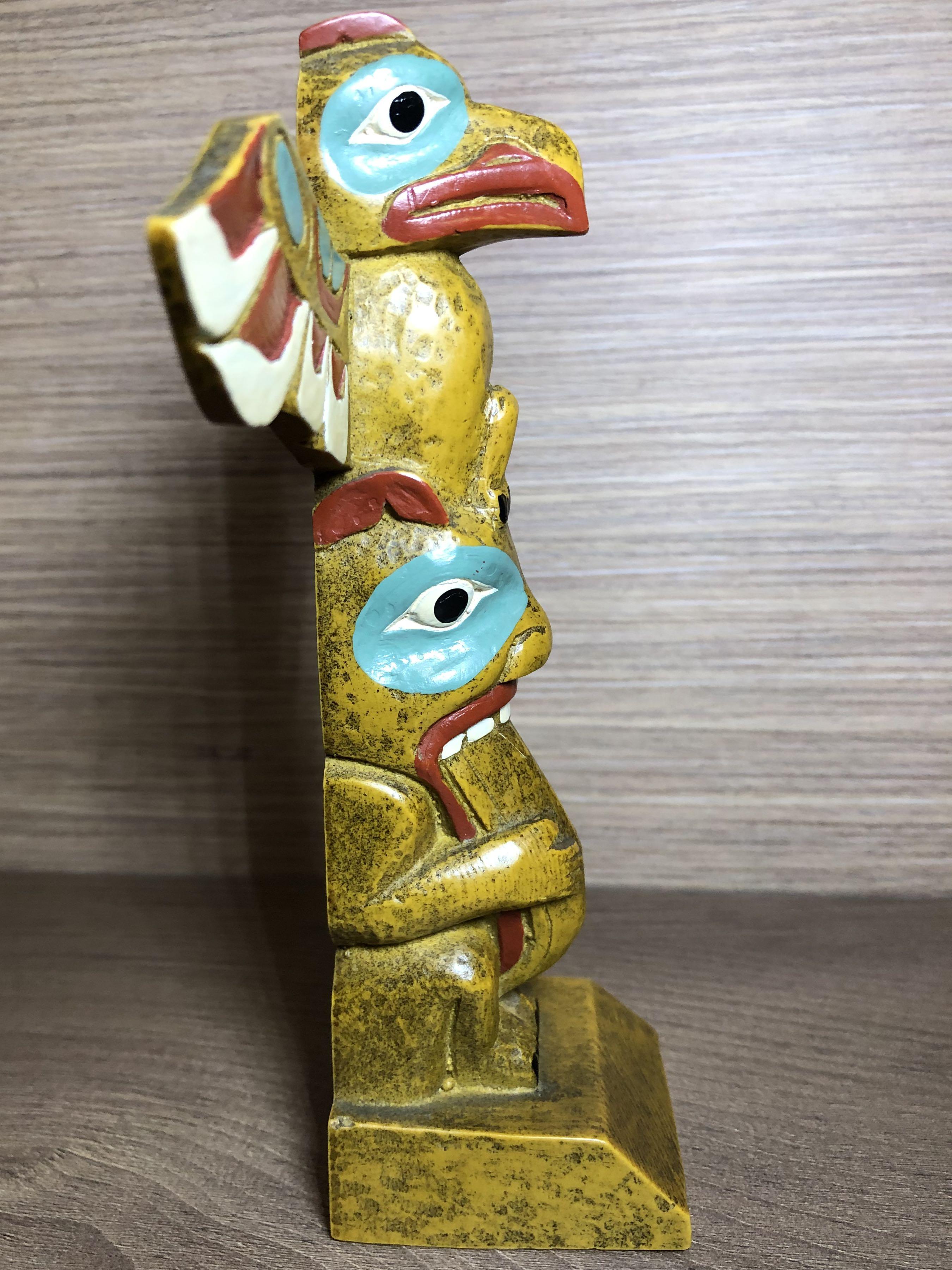 Miniature Totem Pole souveneir decoration vintage collectible north ...