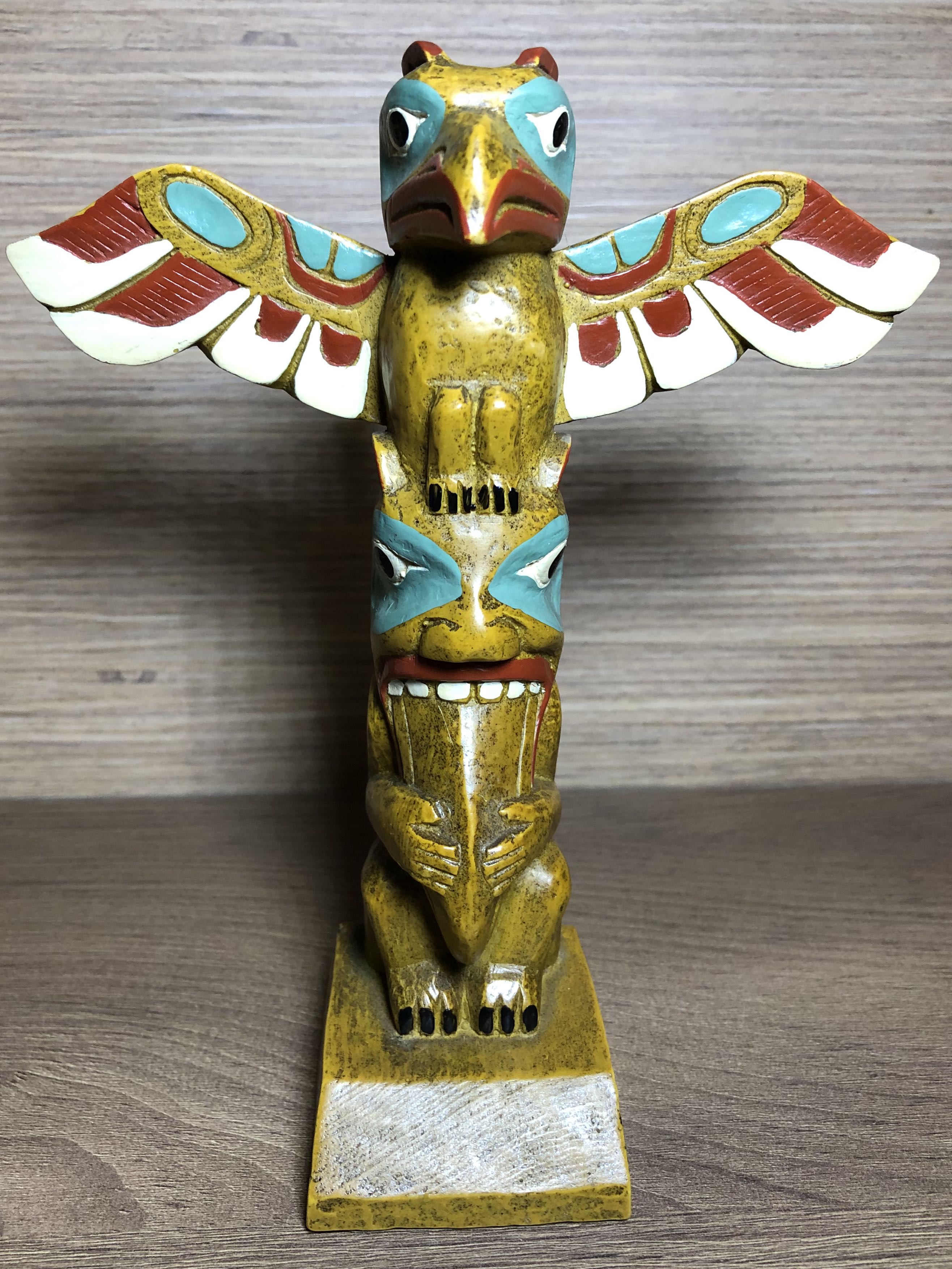 Miniature Totem Pole souveneir decoration vintage collectible north ...