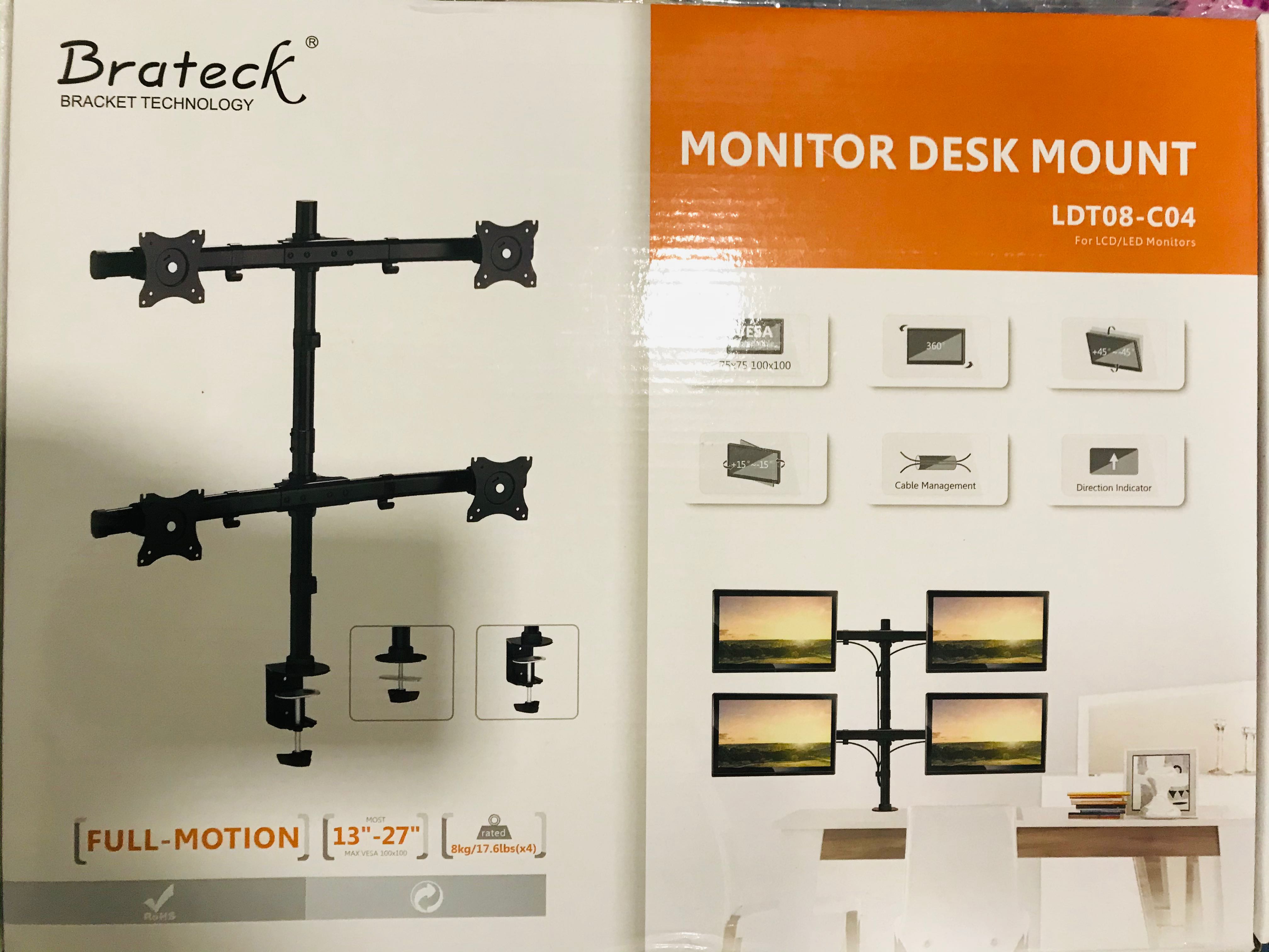 Monitor arm/Brateck/Monitor stand, Computers & Tech, Parts ...