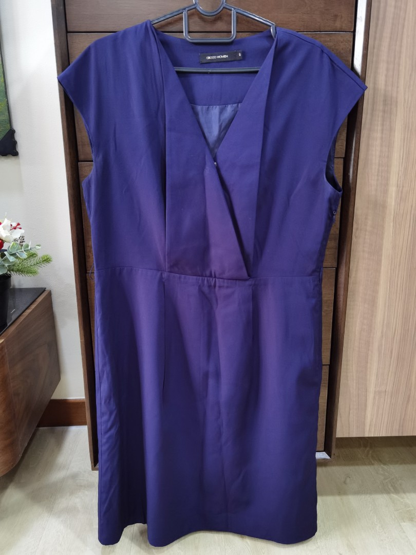 Navy Blue Dress by G2000, Women's Fashion, Muslimah Fashion, Dresses on ...