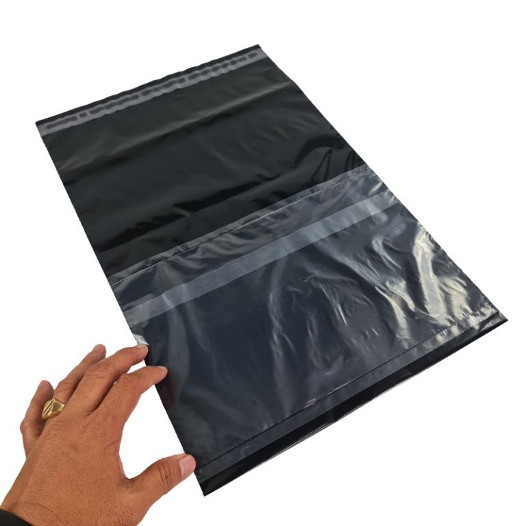 Plain Plastic Courier Parcel Bag Black with Pocket 100’s, Hobbies ...