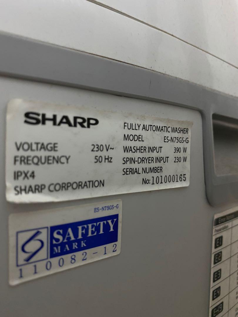 Sharp top load washer, Home Appliances, Cleaning & Laundry on Carousell
