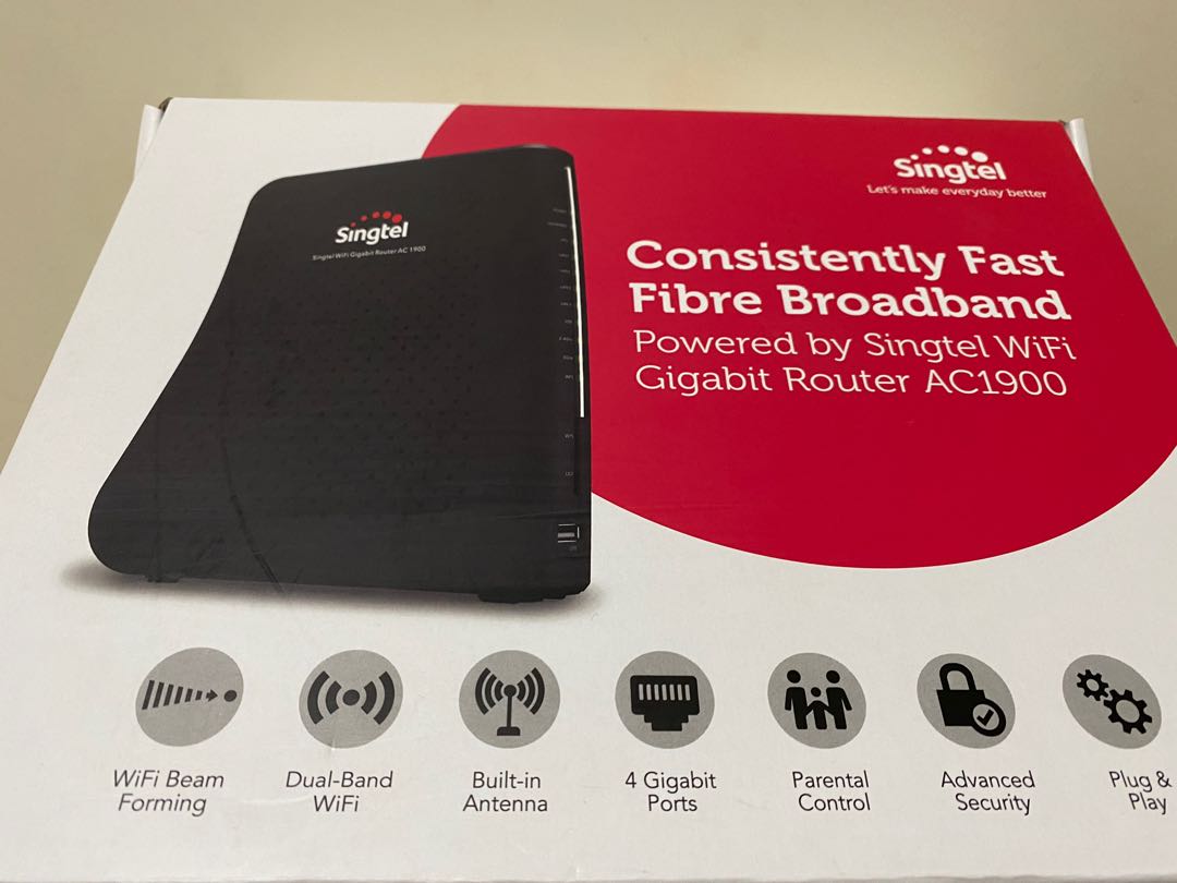 SingTel wiFi gigabit router AC1900, Computers & Tech, Parts ...