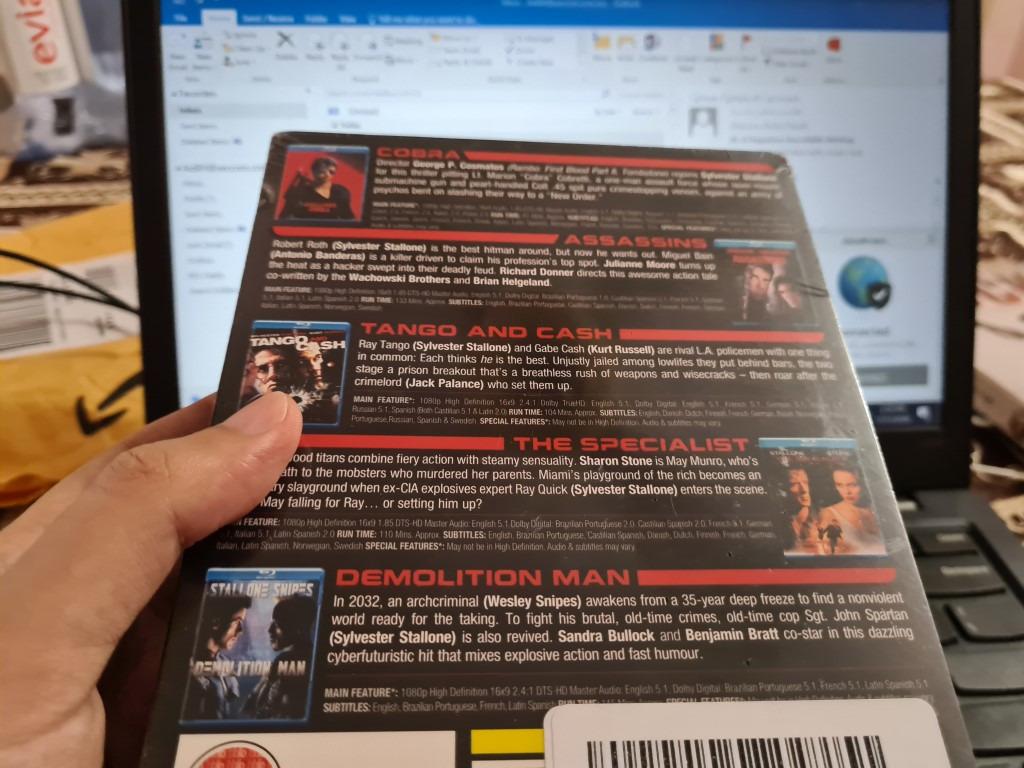 SYLVESTER STALLONE ACTION MOVIE COLLECTION 5 MOVIE BLU RAY SET NEW ...