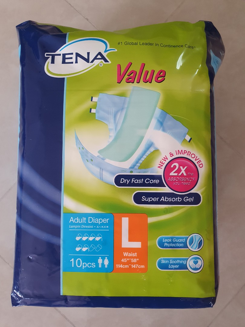 Tena Adult Diapers, Health & Nutrition, Assistive & Rehabilatory Aids, Adult Incontinence on ...