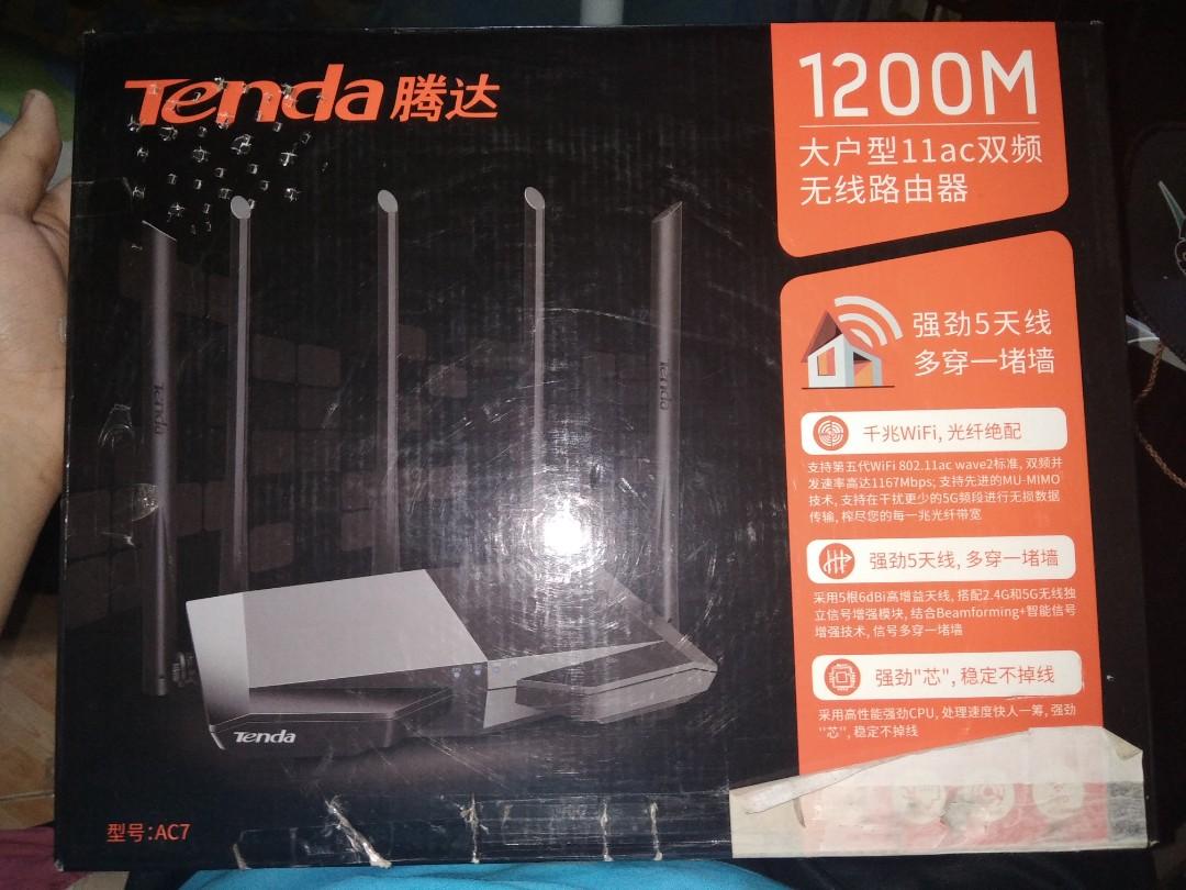 Tenda AC7 1200AC Beamforming Wifi Extender/Router, Computers & Tech ...