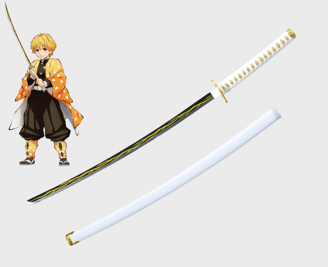 Zenitsu cosplay sword, Hobbies & Toys, Memorabilia & Collectibles, Fan ...