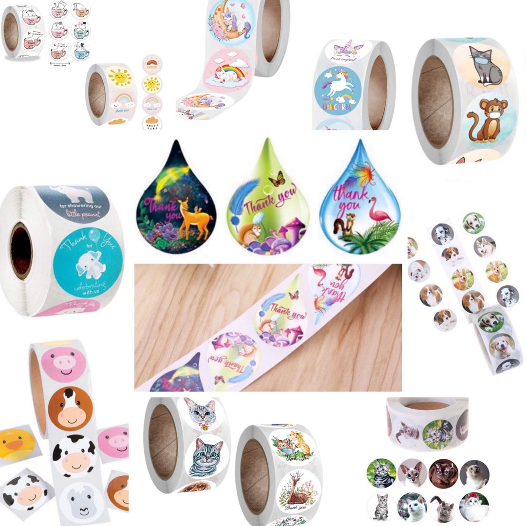 2.5cm Cartoon Cute Label Stickers, Hobbies & Toys, Stationery & Craft ...