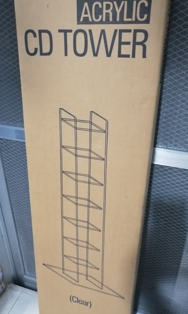 8 Tier Acrylic CD Storage Tower Rack, Furniture & Home Living, Home ...