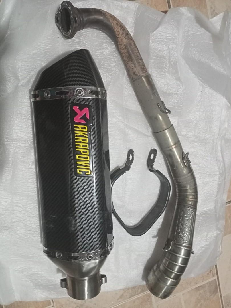 Akrapovic with VMax elbow for Yamaha Aerox, Motorbikes, Motorbike Parts ...