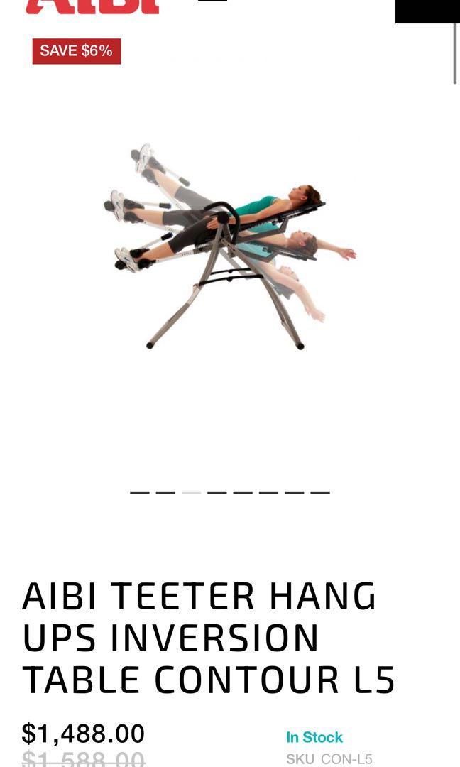 Albi Teeter Hang (Inversion Table) EP550, Sports Equipment, Exercise ...