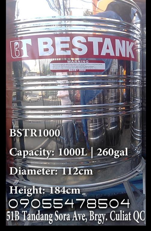Bestank 1000 Liters Water Storage Tank, Furniture & Home Living, Home ...