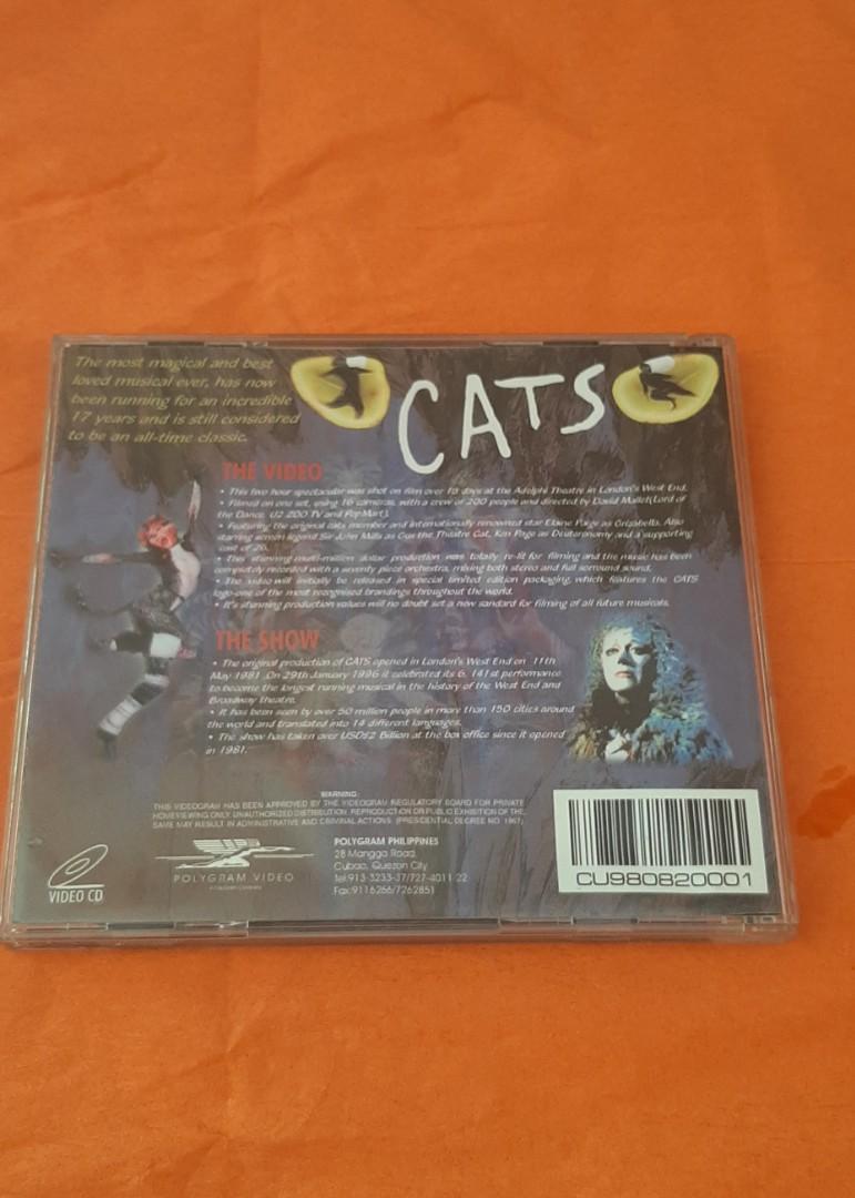 Cats Broadway Musical Play Video CD VCD Collectible Collection, Hobbies ...