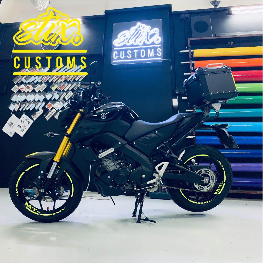Custom MT-15 Fluroscent Rim Decal, Motorcycles, Motorcycle Accessories ...