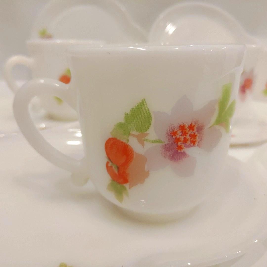 HANAMAY Tea Cups With Cake Saucers, Furniture & Home Living ...
