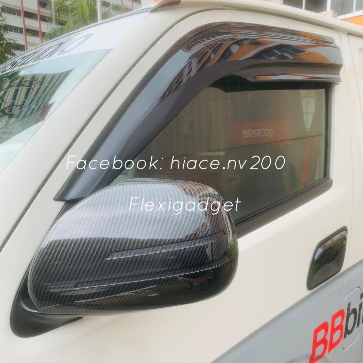 Hiace 5D Rear Side Mirror Carbon Print Trim / Toyota Hiace Side Rear ...