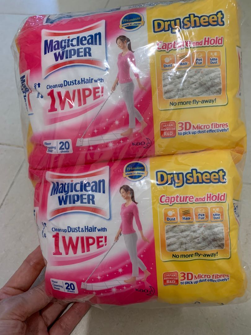Magiclean Wiper Dry Sheet 20 per pack, Furniture & Home Living ...