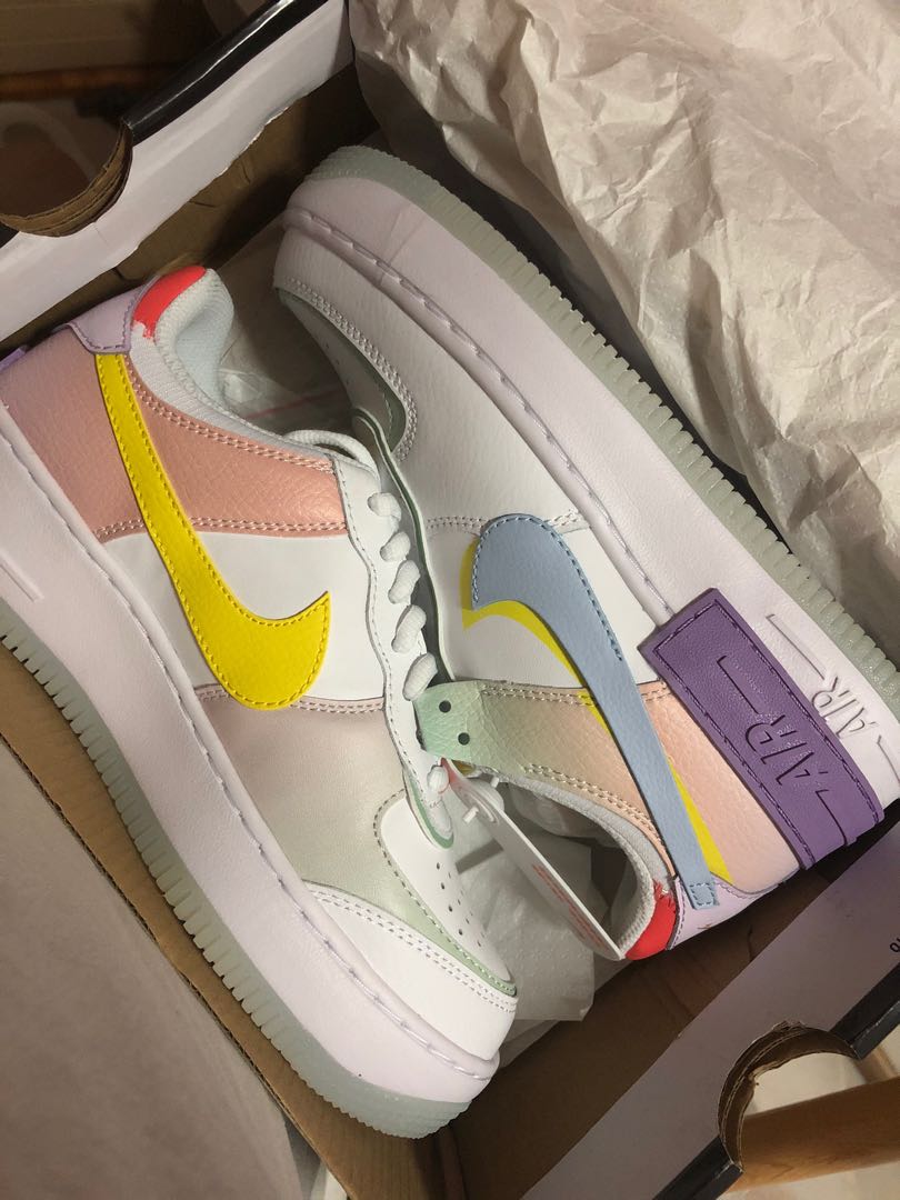 Nike Air Force 1 Shadow (Macaron), Women's Fashion, Footwear, Sneakers ...